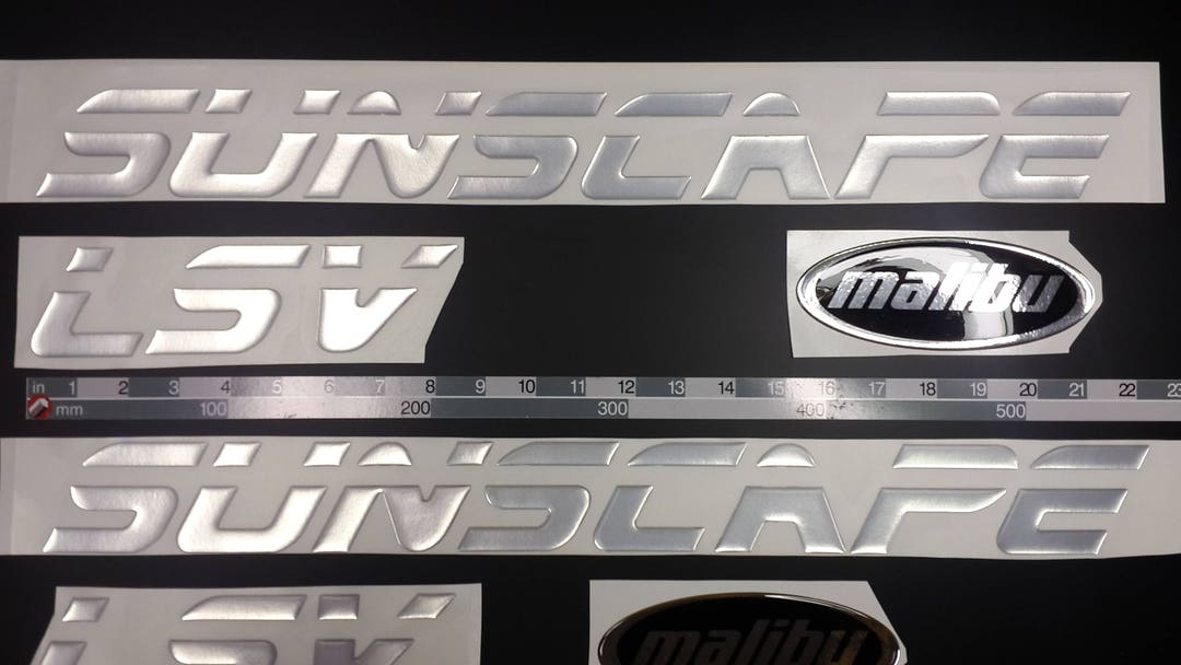 Malibu Sunscape Lsv Boat Emblems 22" Chrome + FREE FAST Delivery DHL ...