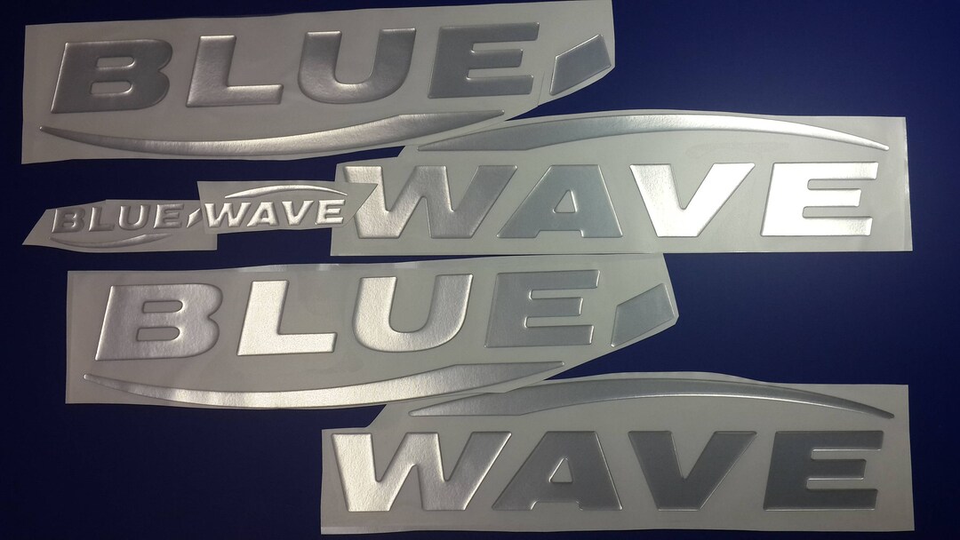 Blue Wave Boat Emblems 39 FREE FAST Delivery DHL Express Stickers Set ...