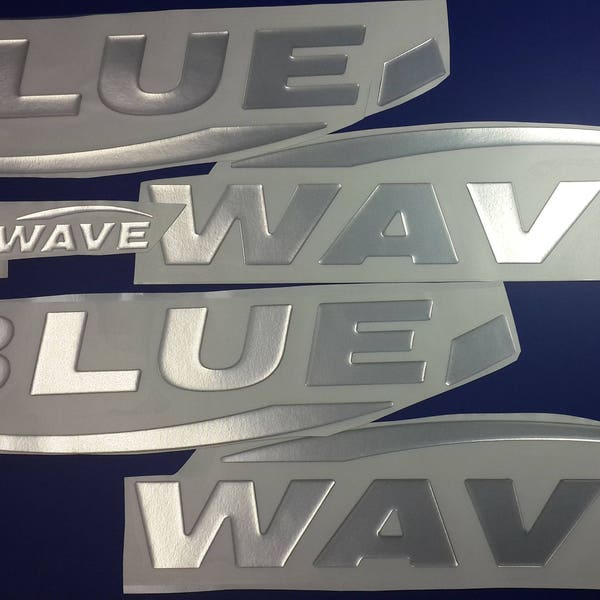 Blue Wave Boat Decal - Etsy