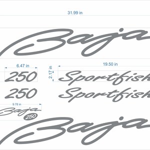 Baja Boat Emblems 32" Chrome + FREE FAST Delivery DHL Express ...