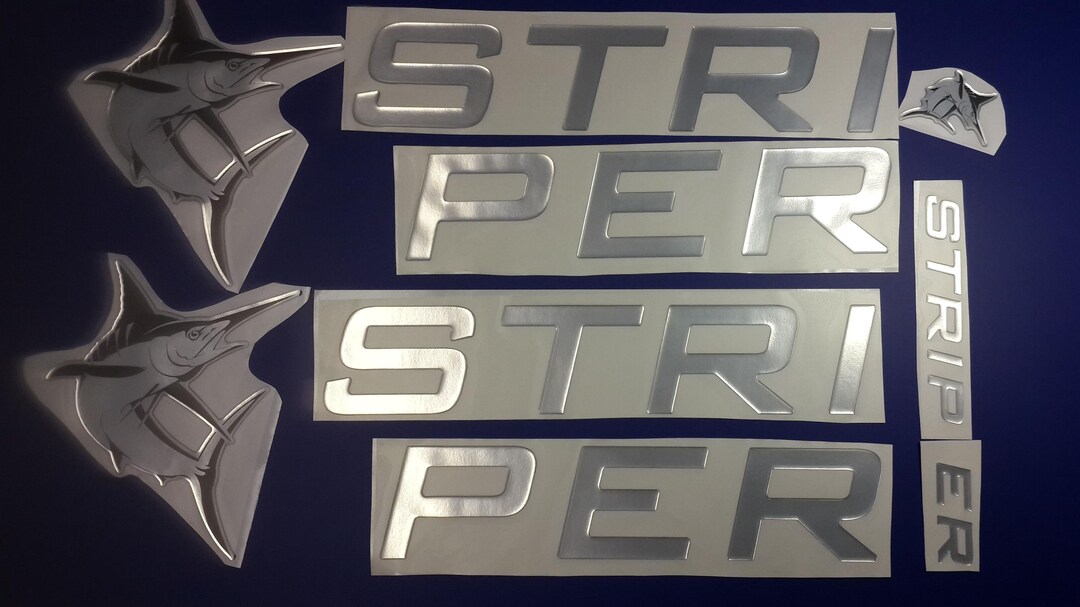 Striper Boats Emblems 40 FREE FAST Delivery DHL Express Stickers Set ...