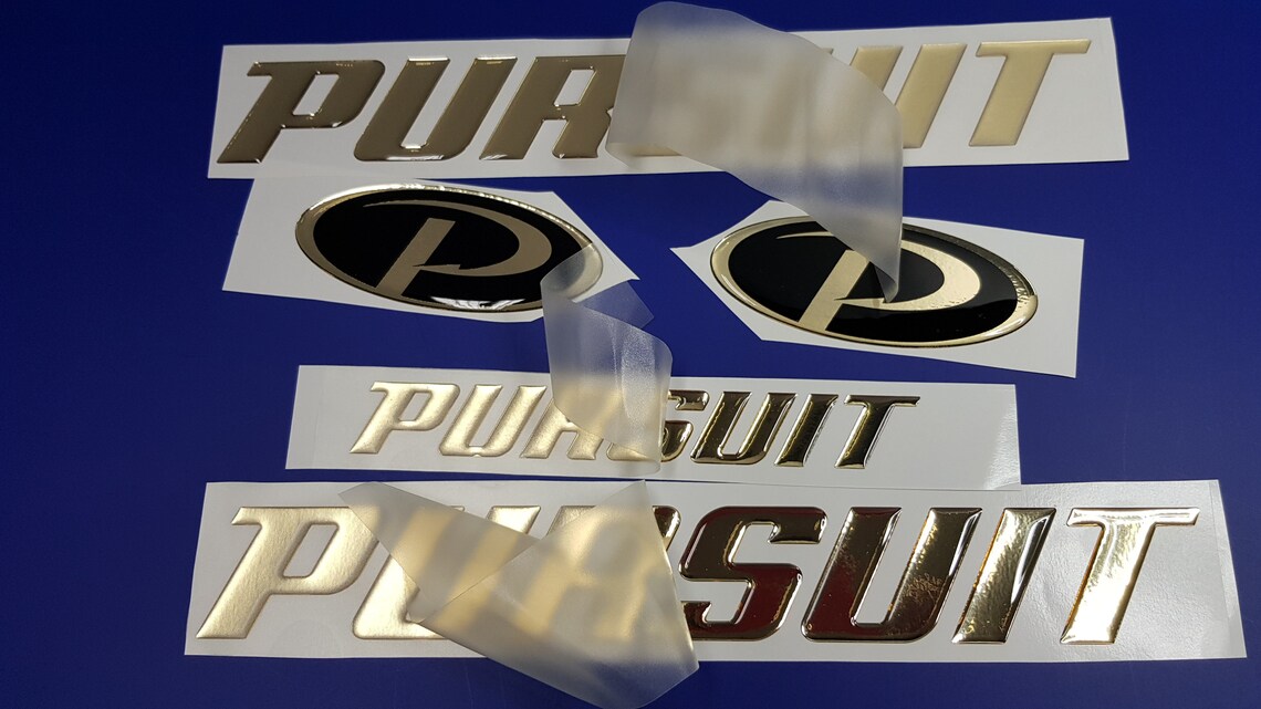 Pursuit boat Emblems 13 gold FREE FAST delivery DHL | Etsy