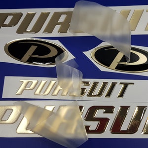 Pursuit Boat Emblems 13" Gold + FREE FAST Delivery DHL Express ...