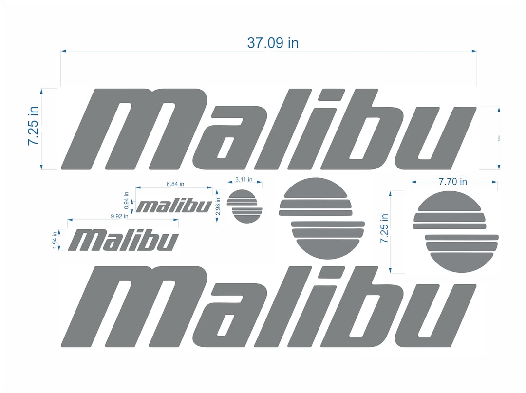 Malibu Boat Emblems 37" Chrome + FREE FAST Delivery DHL Express ...