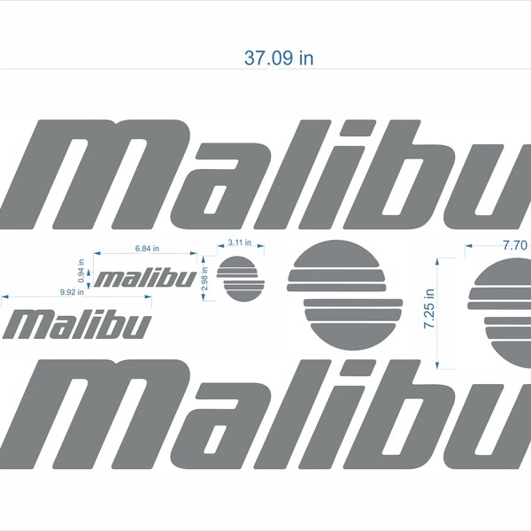Malibu Boat Decal - Etsy