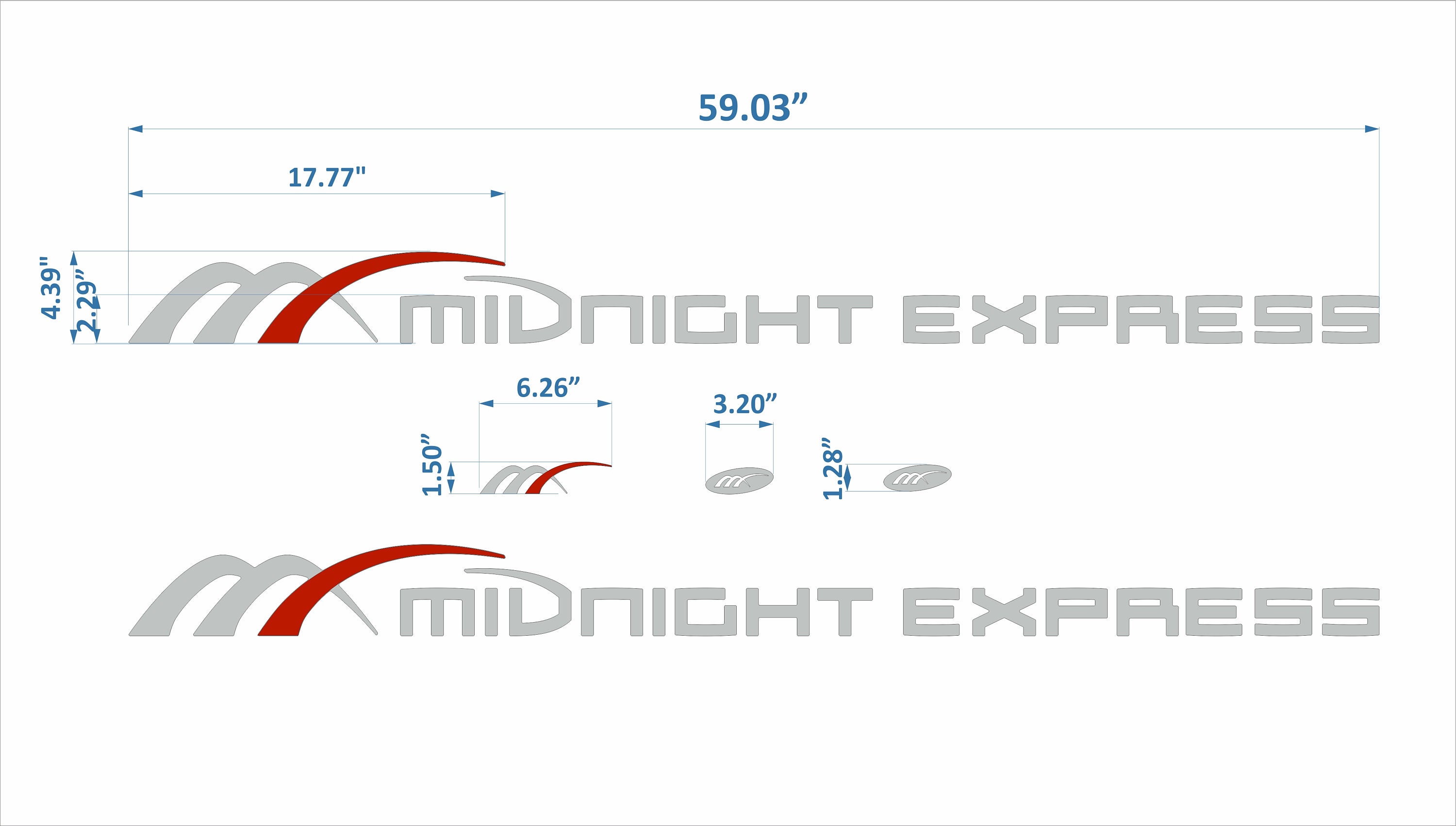 Midnight Express Boat Emblem 59" + FREE FAST Delivery DHL Express ...