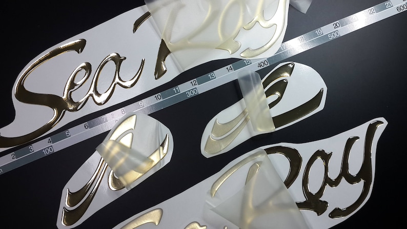 Sea Ray Boat Emblems 18" Gold + FREE FAST Delivery DHL Express ...