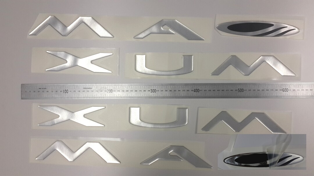 Maxum Boat Emblems 40 Chrome FREE FAST Delivery DHL Express Raised ...