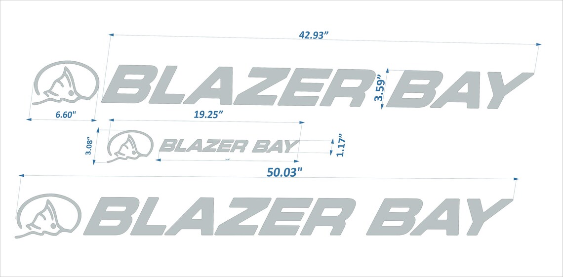 Blazer Bay Boat Emblems 43" + FREE FAST Delivery DHL Express - Stickers ...
