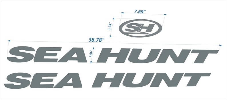 Sea Hunt Boat Emblems 38 Black FREE FAST Delivery DHL | Etsy