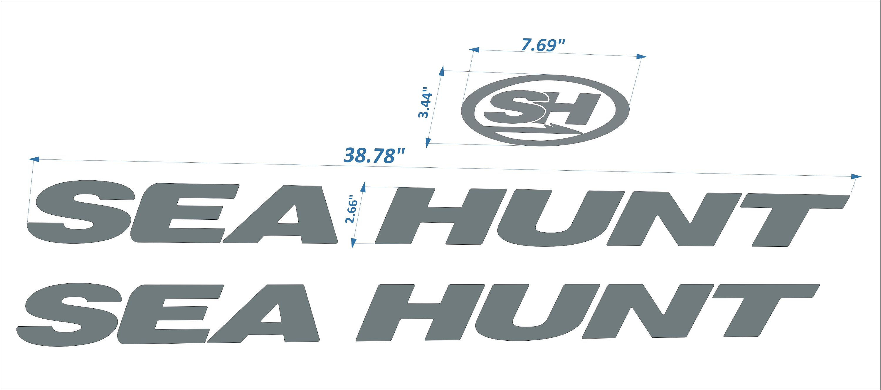 Sea Hunt Boat Emblems 38 Black FREE FAST Delivery DHL | Etsy