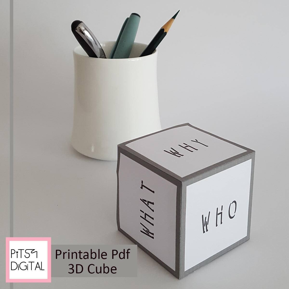 Gift for Writers Printable Quote Blocks 3D Papercraft - Etsy
