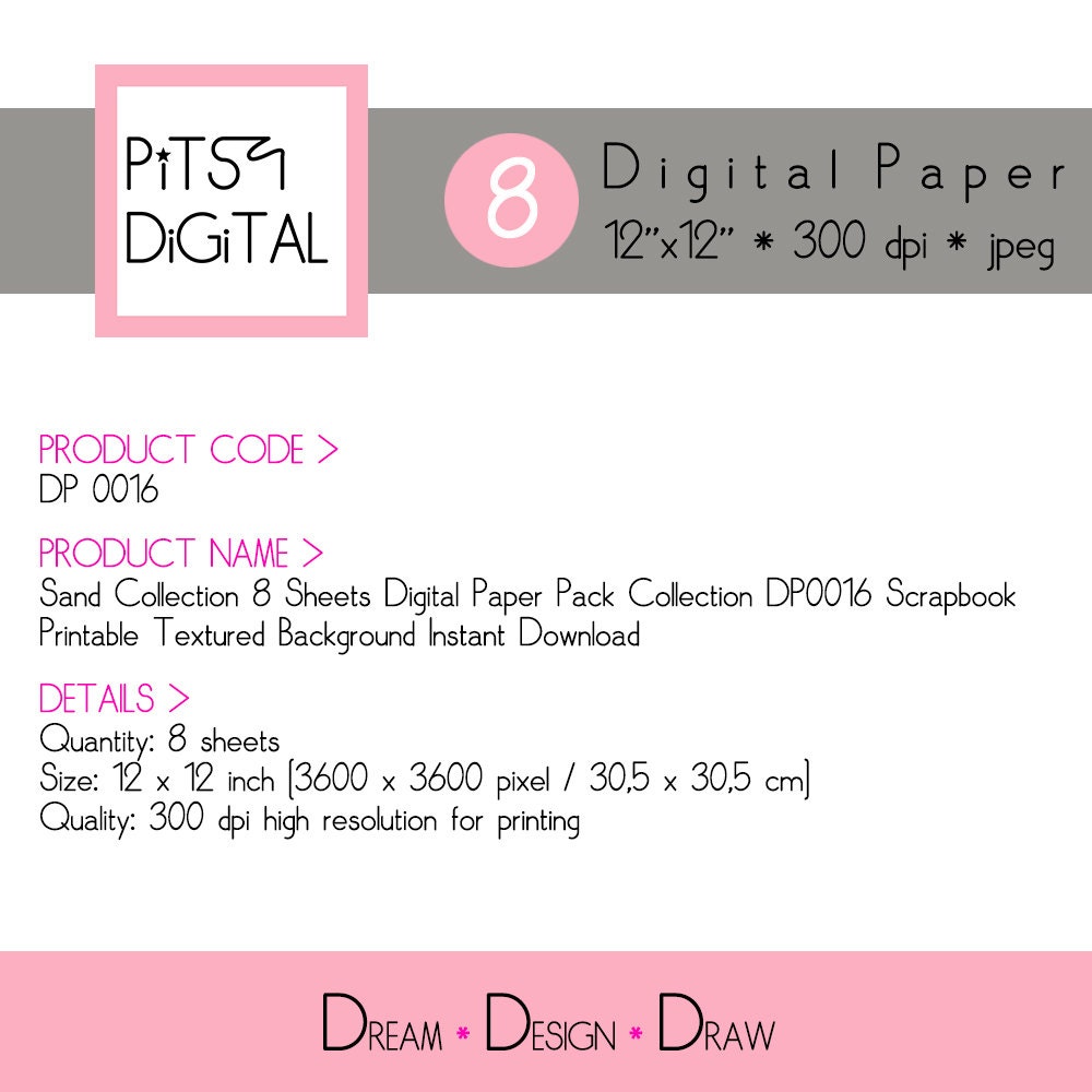 Sand Digital Paper Pack, Commercial Use, Beach Printable Background ...