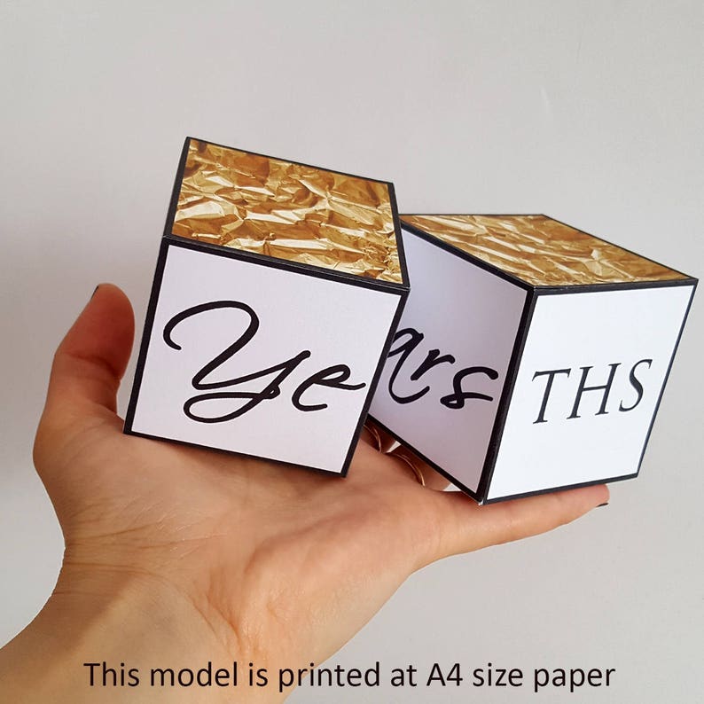 Milestone Blocks, 3D Printable Paper Cube, Pregnancy Photo Prop, Age ...