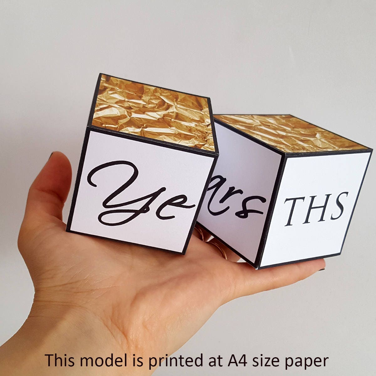 Milestone Blocks, 3D Printable Paper Cube, Pregnancy Photo Prop, Age ...