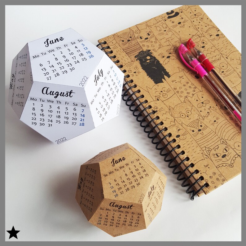 Printable Calendar 2024, Desk Calendar Block, Office Decor for ...