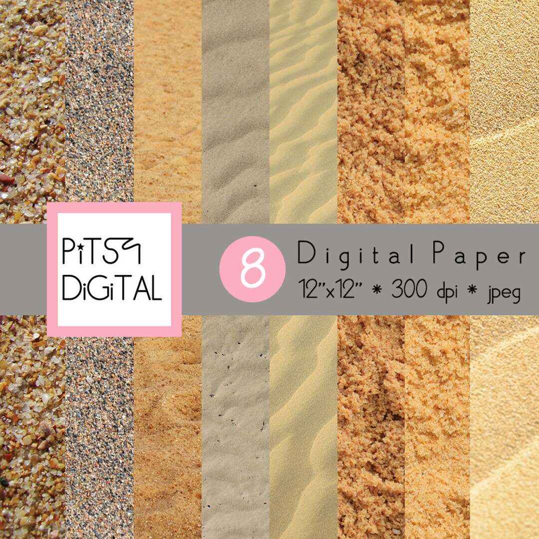 Sand Digital Paper Pack, Commercial Use, Beach Printable Background ...