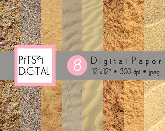 BEACH Digital Paper - Etsy