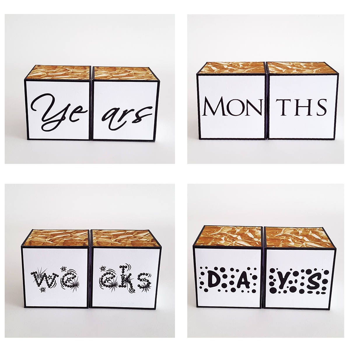 Milestone Blocks, 3D Printable Paper Cube, Pregnancy Photo Prop, Age ...