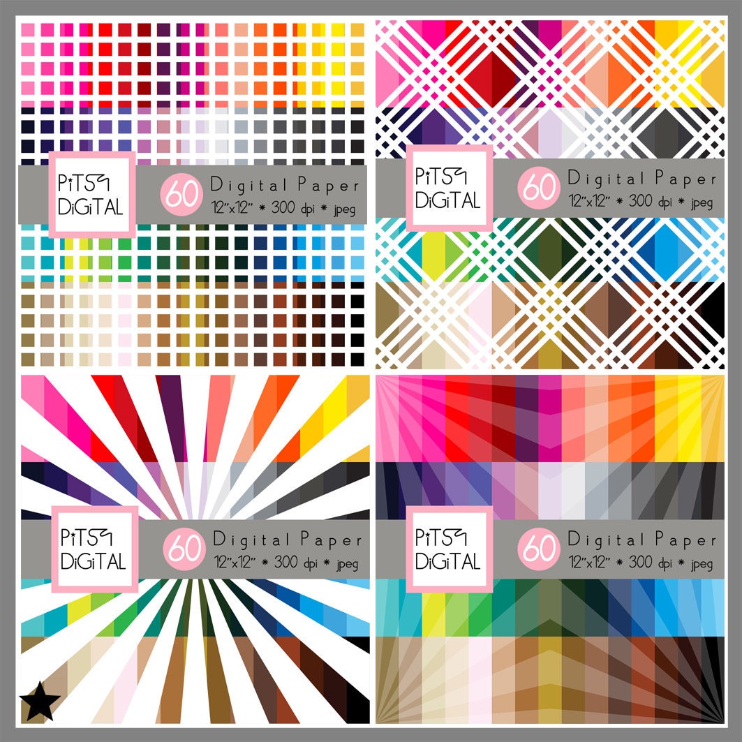 Digital Paper Pack Bundle, SALE 880 Sheets, Printable Paper, Commercial ...