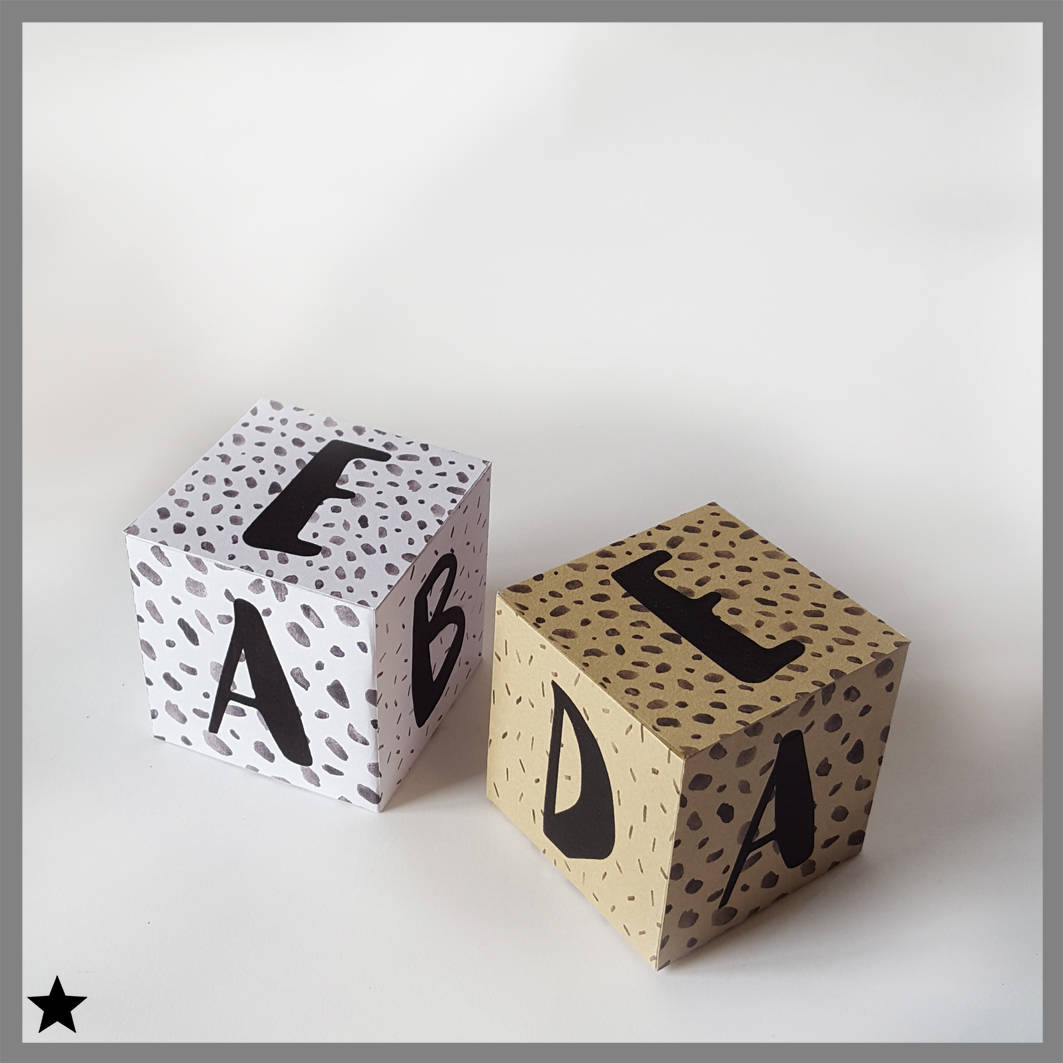 Baby Letter Blocks Alphabet Blocks 3D Digital Paper Paper - Etsy