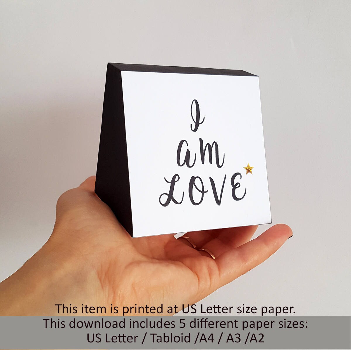 Quote Blocks, 3D Digital Paper, I Am Love, Motivation Words, Desk ...