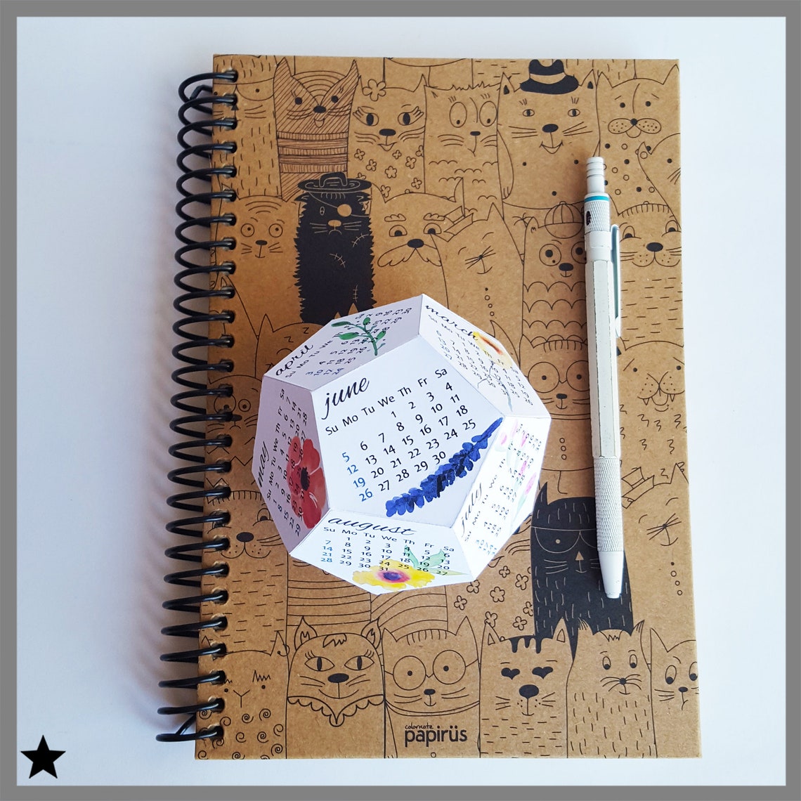 Floral Printable Calendar 2023 Watercolor Desk Calendar - Etsy