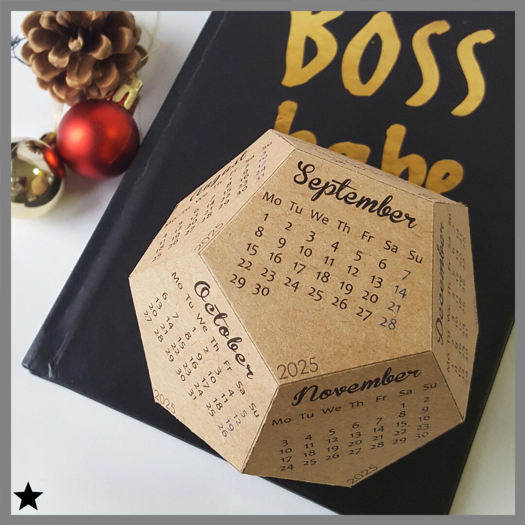 Printable Calendar 2025, Desk Calendar Block, Office Decor for ...