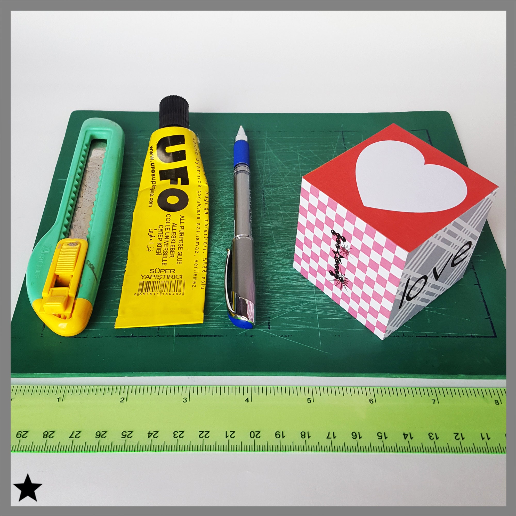 Mothers Day Gift for Mom, 3D Printable Paper, I Love You Mom, Cute Desk ...