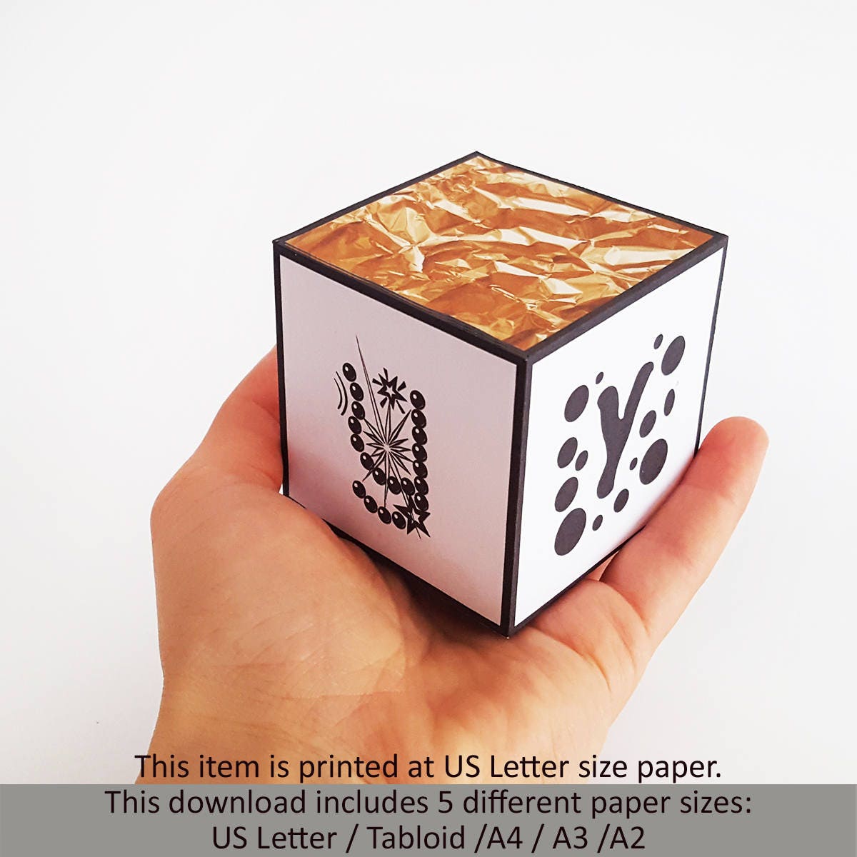 Letter Block Gold Nursery Decor 3D Digital Paper Gold - Etsy