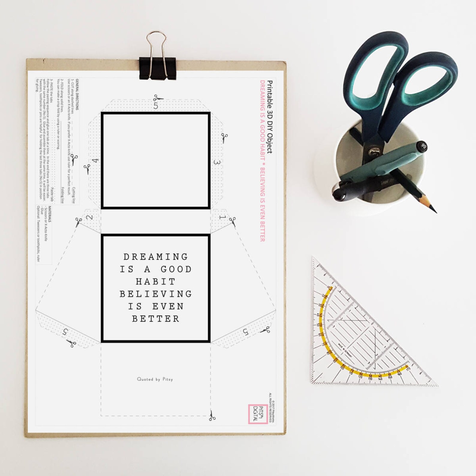 Printable Quote Block Motivation Words Cubicle Decor Office - Etsy