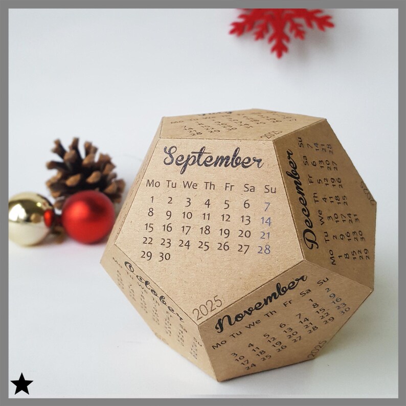 Printable Calendar 2025, Desk Calendar Block, Office Decor for ...