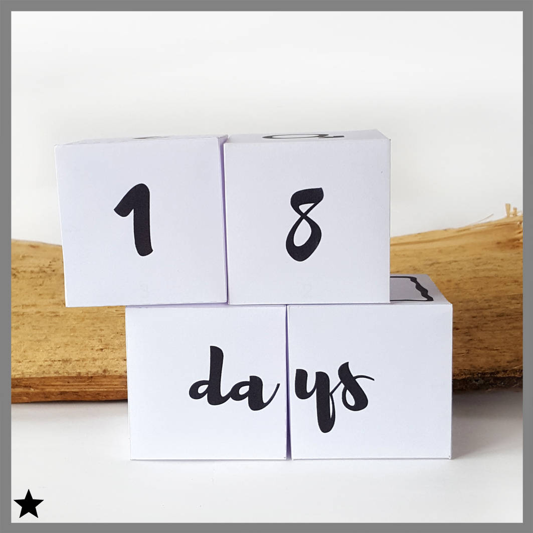 Baby Age Blocks 3D Digital Paper Milestone Block Number - Etsy