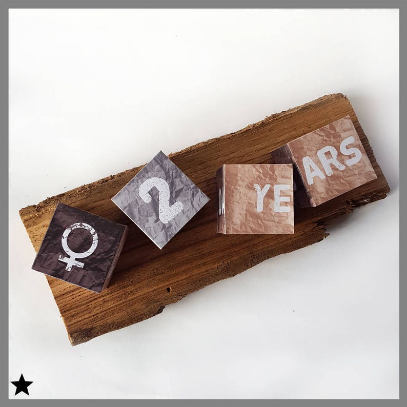 Baby Milestone Blocks, Number Sign Cube, 3D Digital Paper, Birthday ...