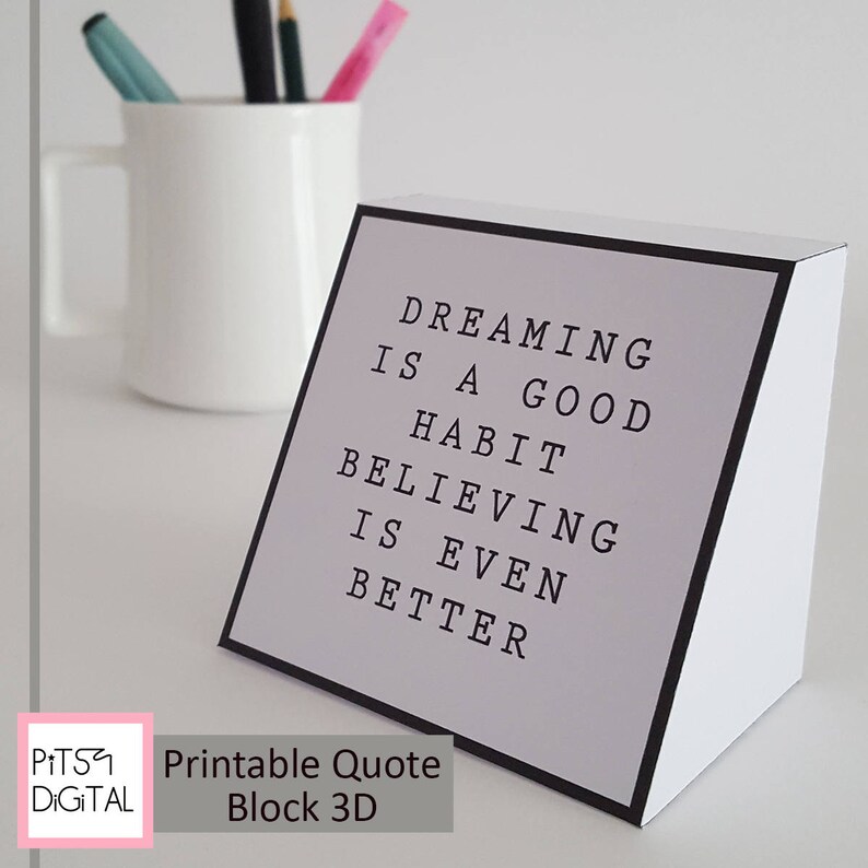 Printable Quote Block, Motivation Words, Cubicle Decor, Office Girlboss ...