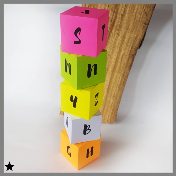 Baby Letter Blocks Newborn Name Sign Alphabet Blocks - Etsy