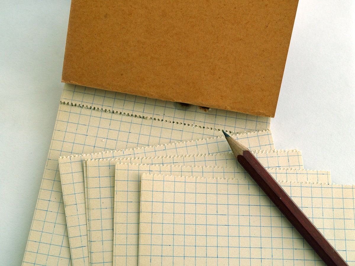 Three 1940s Grid Paper Notepads. 50 Sheets Each, Size A6. Unused ...