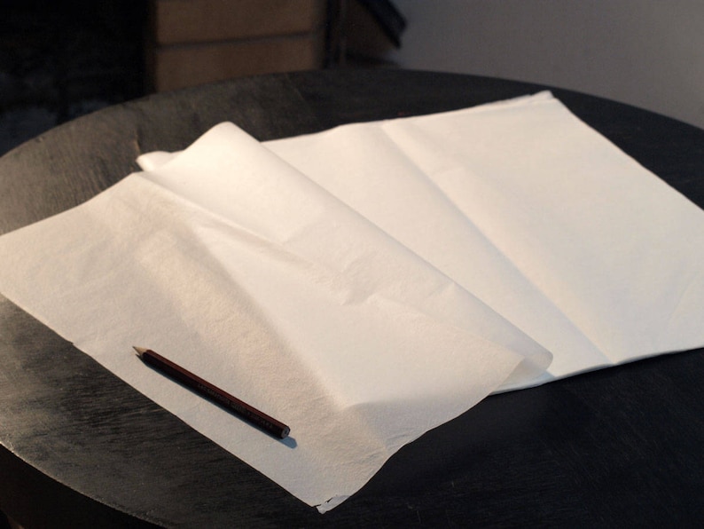 Papel de calco de la década de 1940. 50 sábanas. Marca de agua. Papel ...