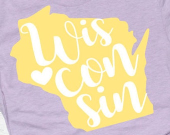 Wisconsin svg | Etsy