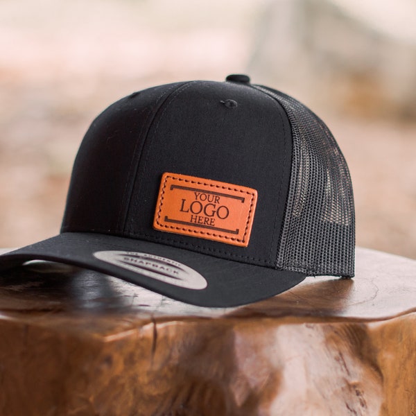 Leather Patch Hat - Etsy