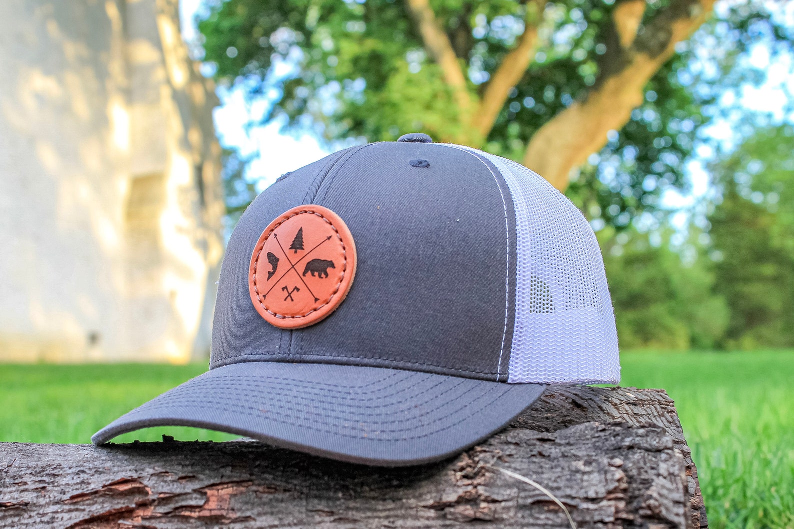 ADVENTURE Leather Patch HAT Leather Patch Snapback Cap - Etsy