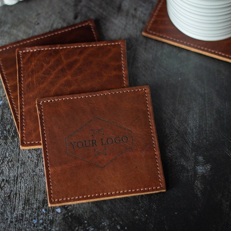 Leather Coaster - Etsy