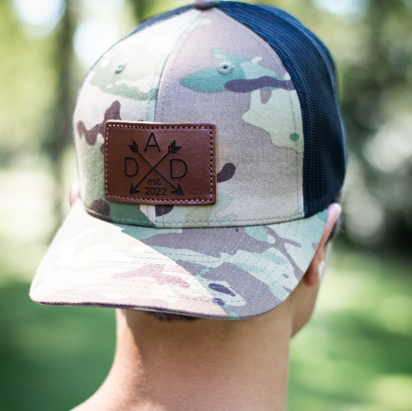 Custom DAD Leather Patch Hat Fathers Day Hat - Etsy