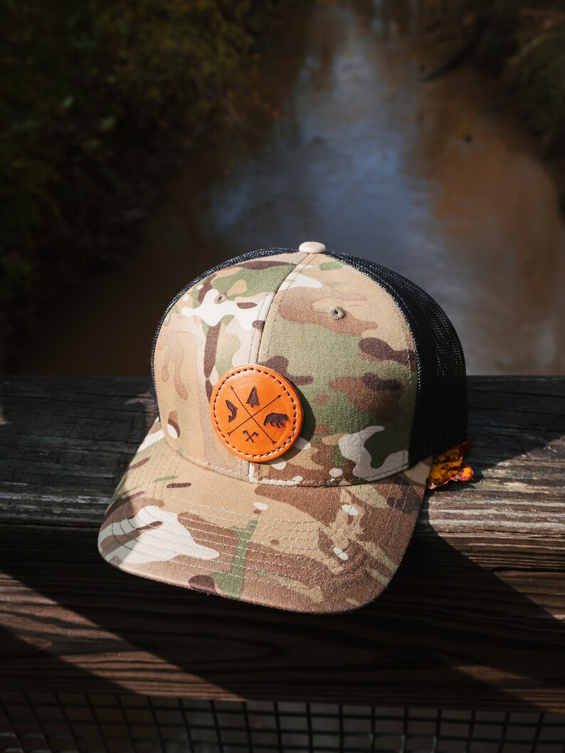 ADVENTURE Leather Patch HAT Leather Patch Snapback Cap - Etsy