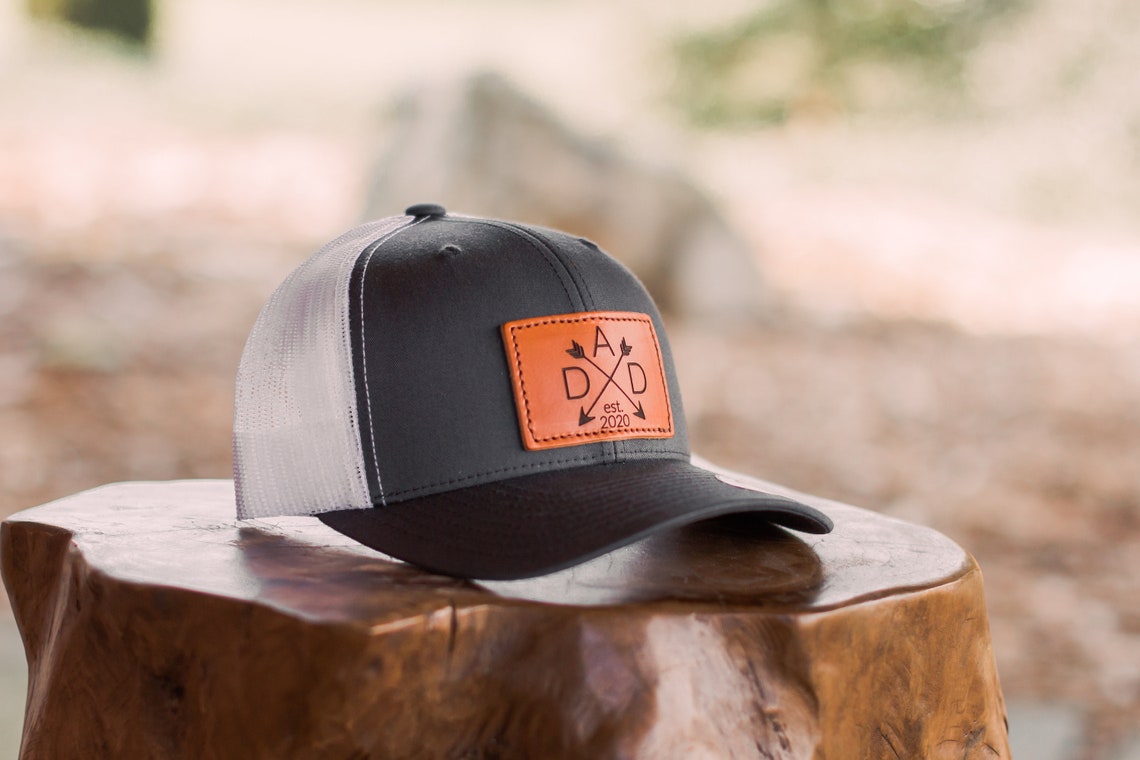 Custom DAD Leather Patch Hat Fathers Day Hat - Etsy