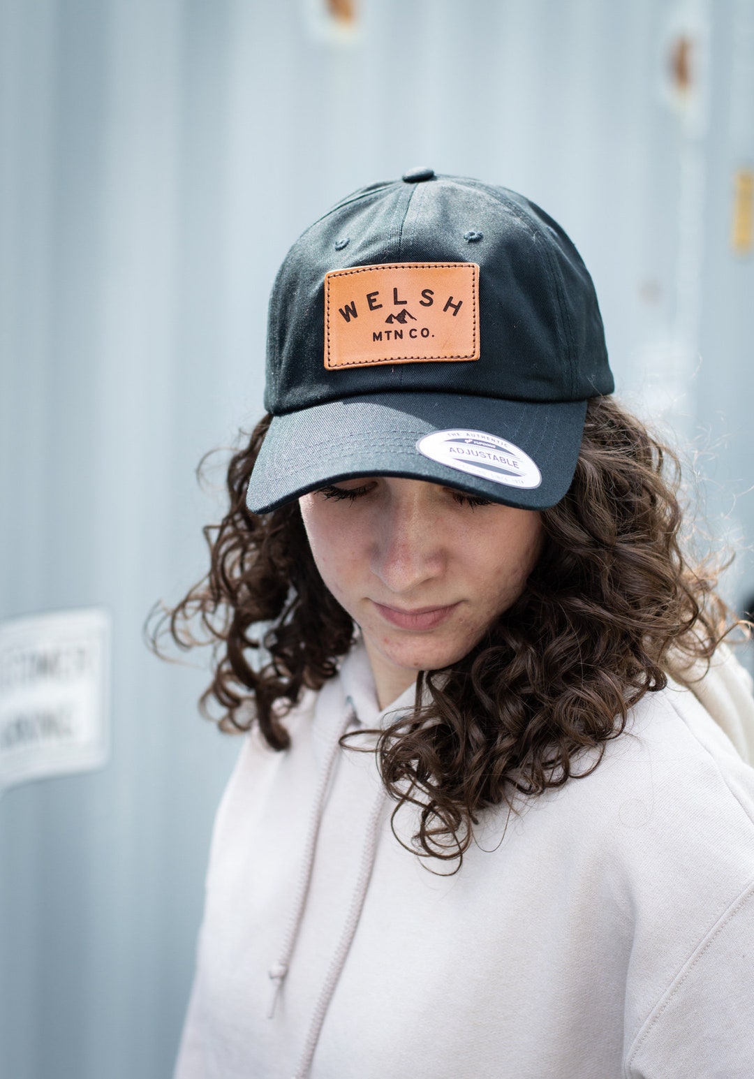 Custom Leather Patch Hats Classic Dad Cap Stitched Not Glued Etsy