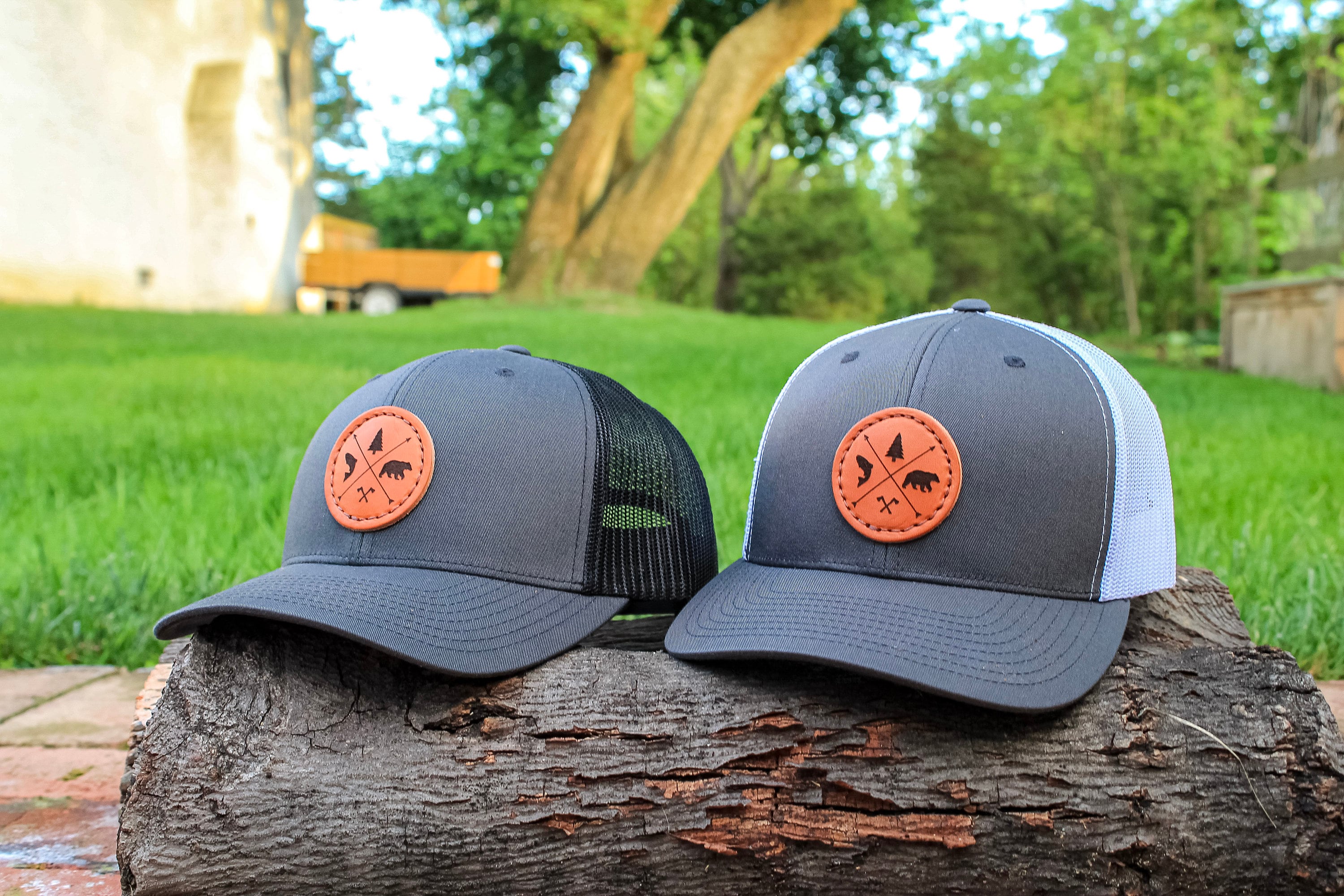 ADVENTURE Leather Patch HAT Leather Patch Snapback Cap - Etsy