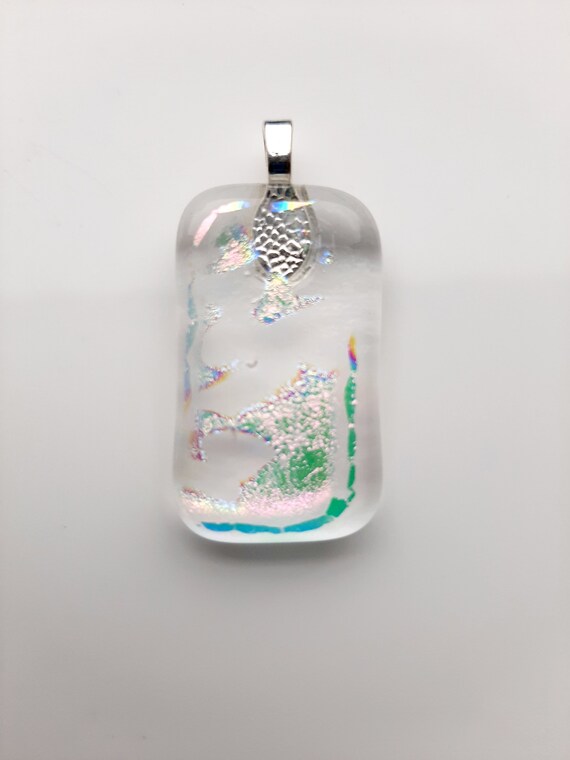 Delicately Subtle Clear Fused Glass Pendant. Makes for a - Etsy