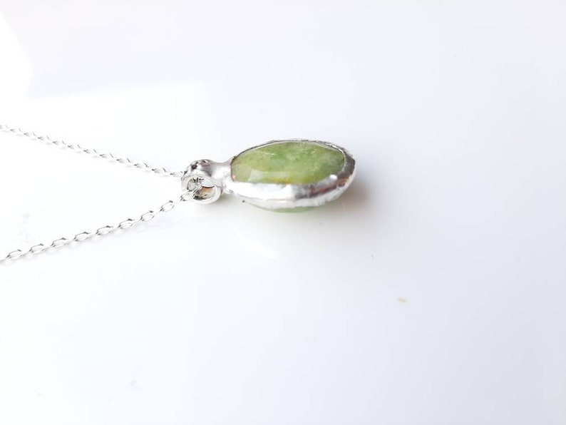Pretty Cloudy Emerald Stone Set as a Pendant With Tiffany - Etsy