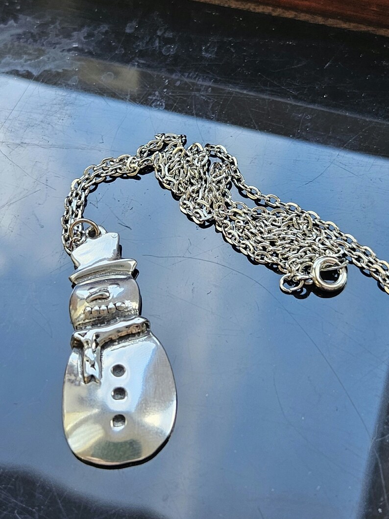 Jolly Snowman, Pewter Pendant. the Classic Christmas Image! - Etsy